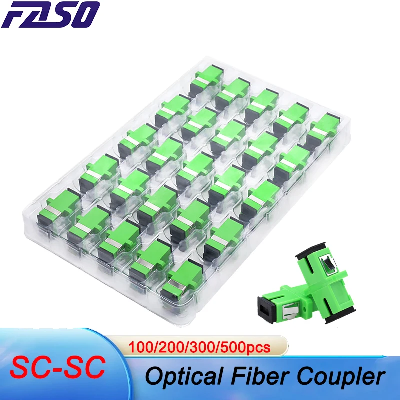 100-200-500pcs-SC-APC-Simplex-Single-mode-Fiber-Optic-Adapter-SC ...