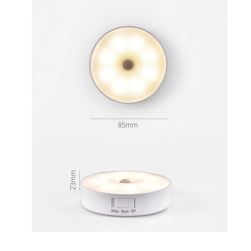 Motion-Sensor-LED-Light-USB-Nightlights-Chargeable-Lamp-For-Kitchen ...