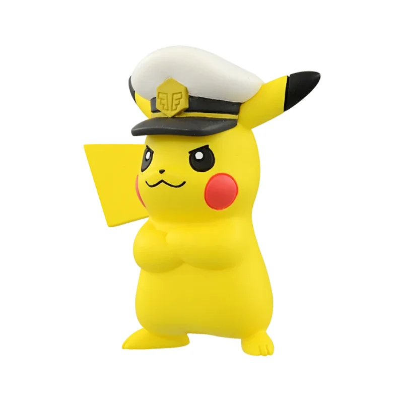Newest TOMY Pokemon Figures Handsome Captain Pikachu Model Pokémon ...