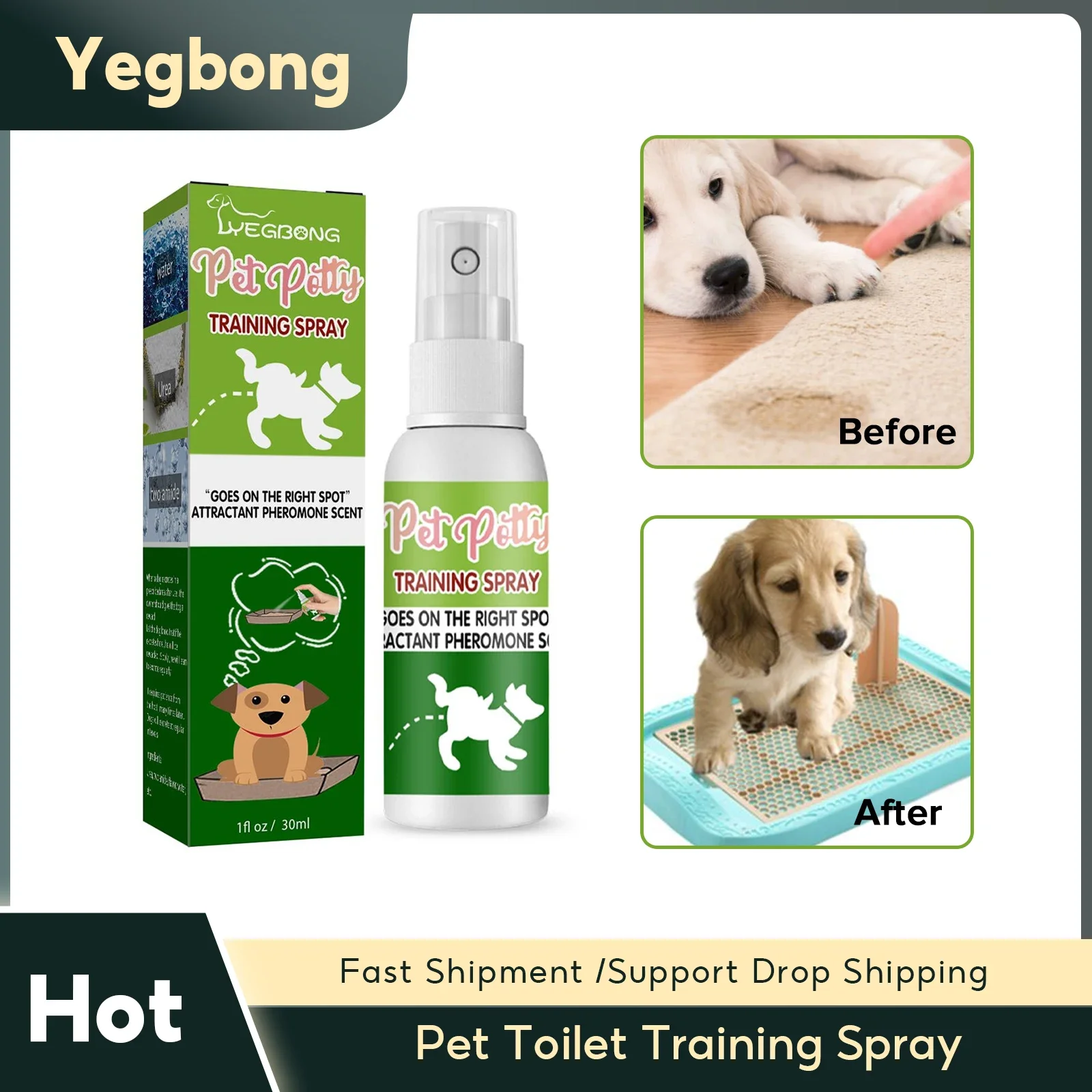 Pet Toilet Training Spray Induce Dog Prop Attractive Scent Training ...