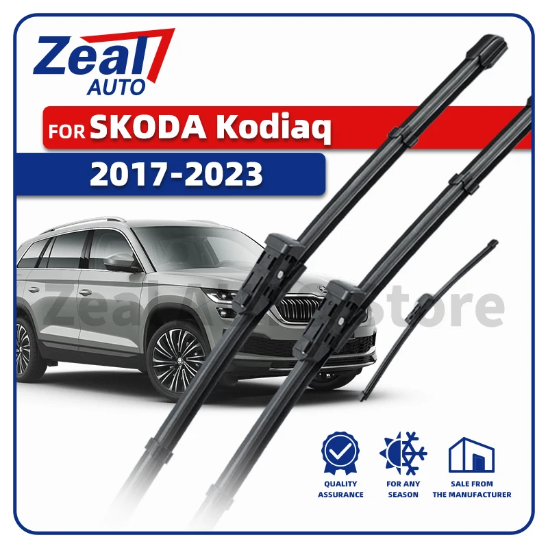 LHD Front Rear Wiper Blades For SKODA Kodiaq NS NV 2017-2023 2018 2019 ...