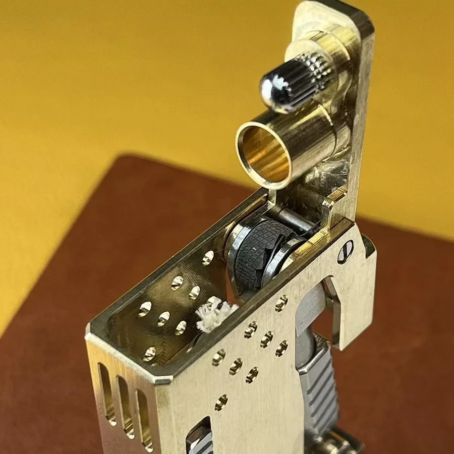 2023-New-High-value-Brass-Manual-Mechanical-Kerosene-Lighter-Press ...