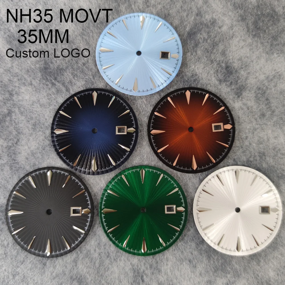 Watch nh35 dial 35mm custom watch dial with a variety of colors ...