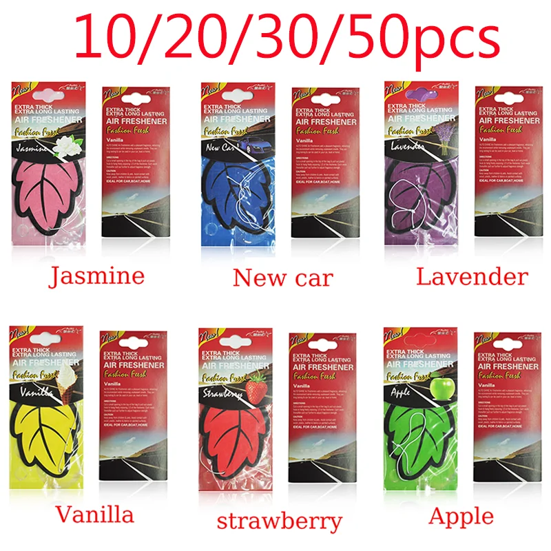 10-50PCS-Car-Air-Freshener-Natural-scented-tea-paper-Auto-Hanging ...