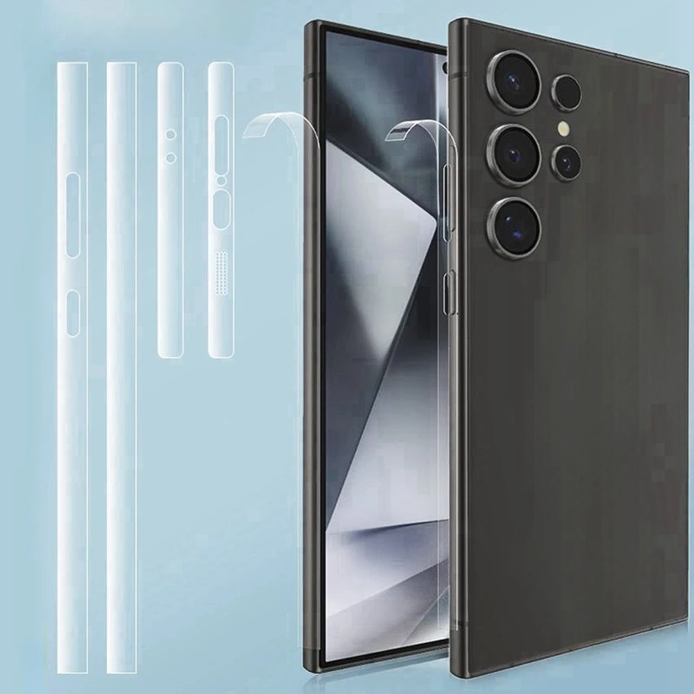 Side-Sticker-For-Samsung-Galaxy-S24-Ultra-Plus-Soft-Hydrogel-Film-Edge ...