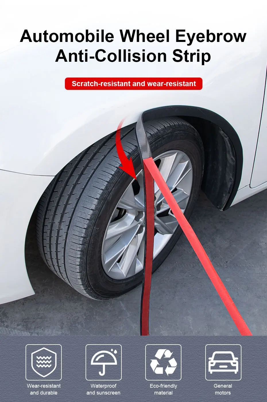 Seuil de porte voiture,Garde-boue universel pour voiture,Kit de ...