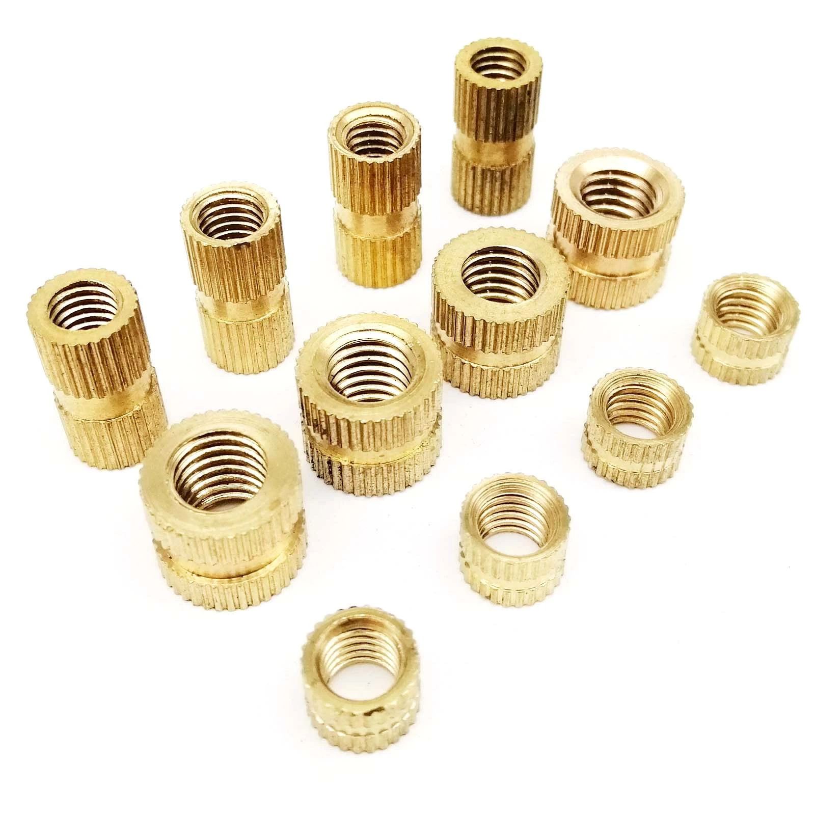 5/10/25/50pcs M2 M2.5 M3 M4 M5 M6 M8 M10 Solid Brass 3D Printer Hot Melt Injection Molding Knurl ...