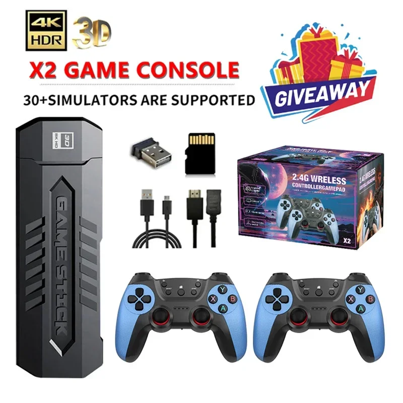 New-X2-Video-Game-Stick-4K-Video-Game-Stick-Console-2-4G-Double ...