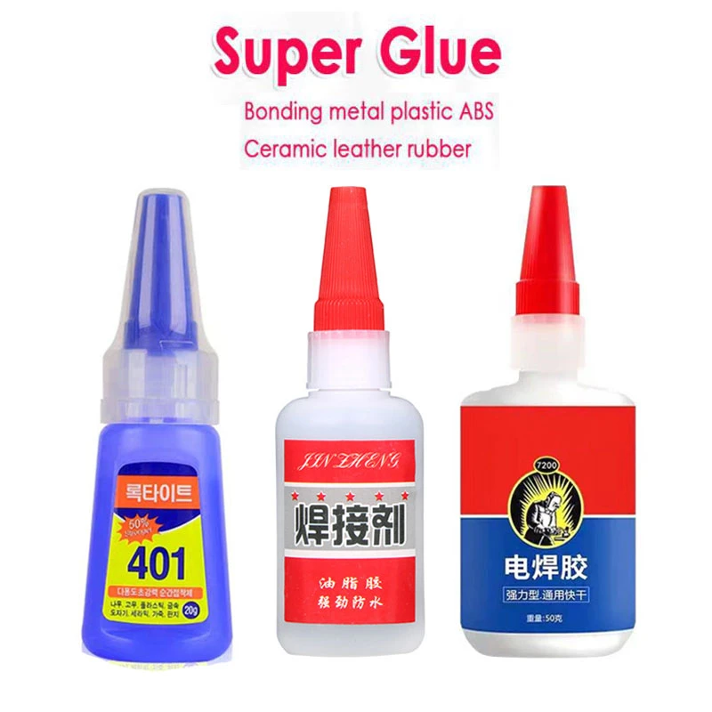 Instant Fast Adhesive Universal Welding Super Glue Plastic Wood Metal ...