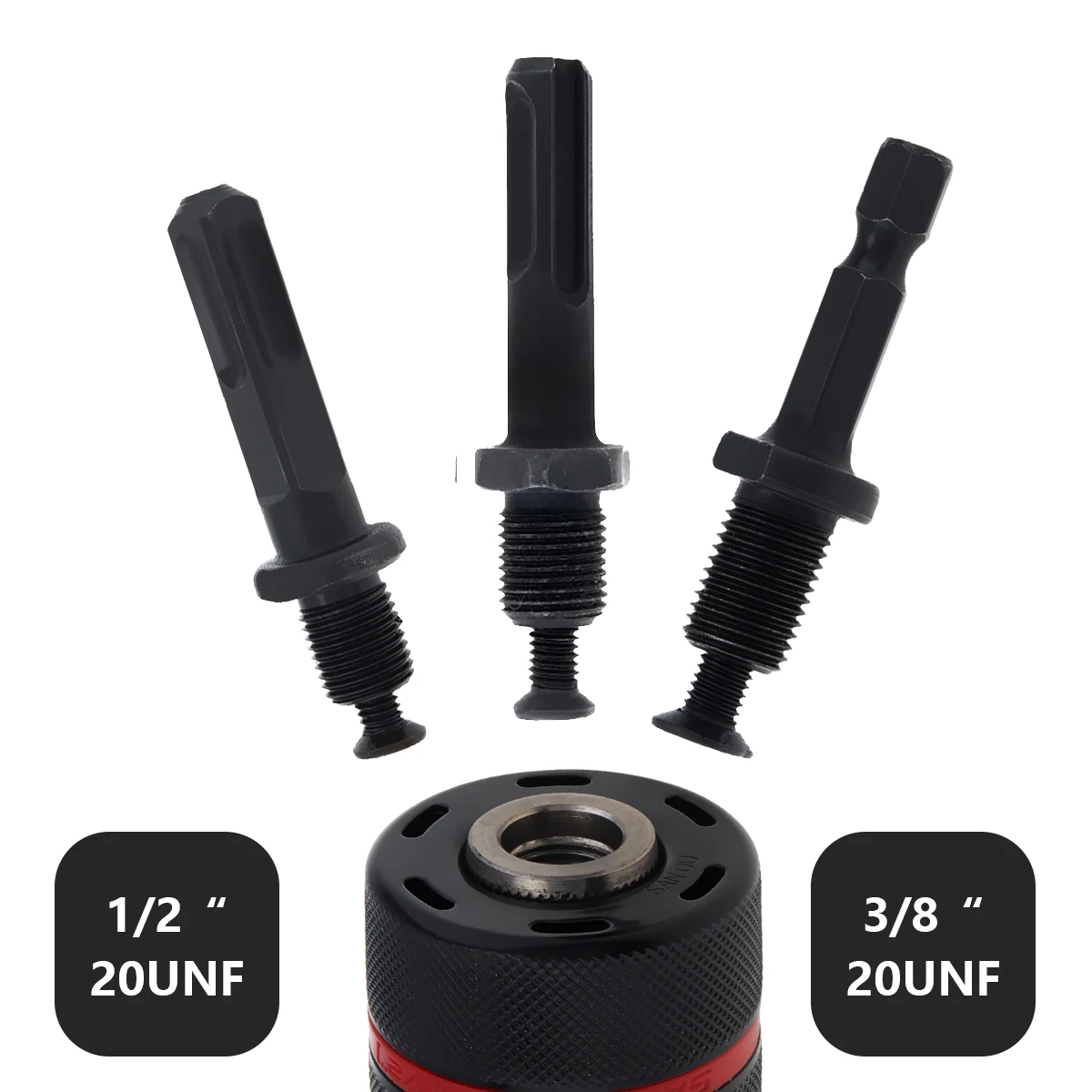 Drill-Chuck-Adapter-1-2-20UNF-3-8-24UNF-Electric-Hammer-Hex-Square ...