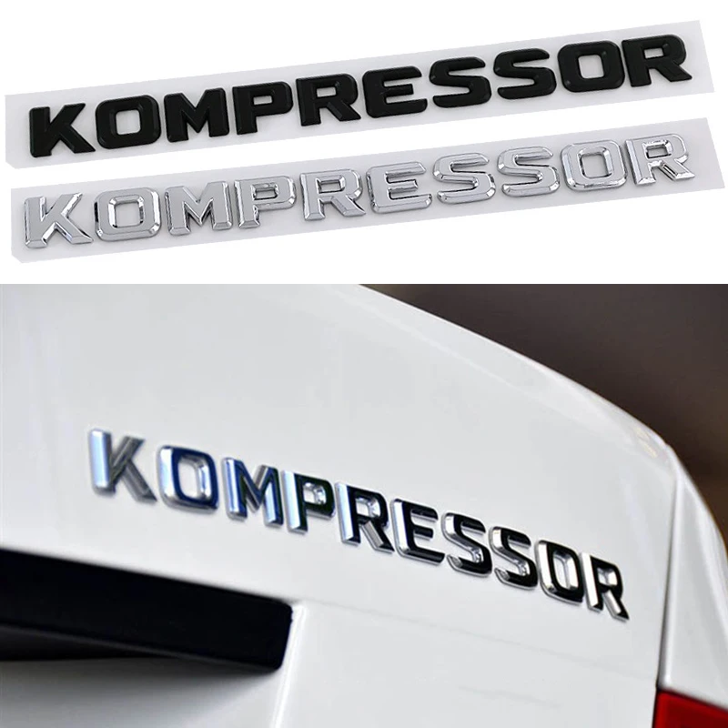 3d ABS Letters Car Rear Trunk Badge Fender Emblem Kompressor Logo For ...