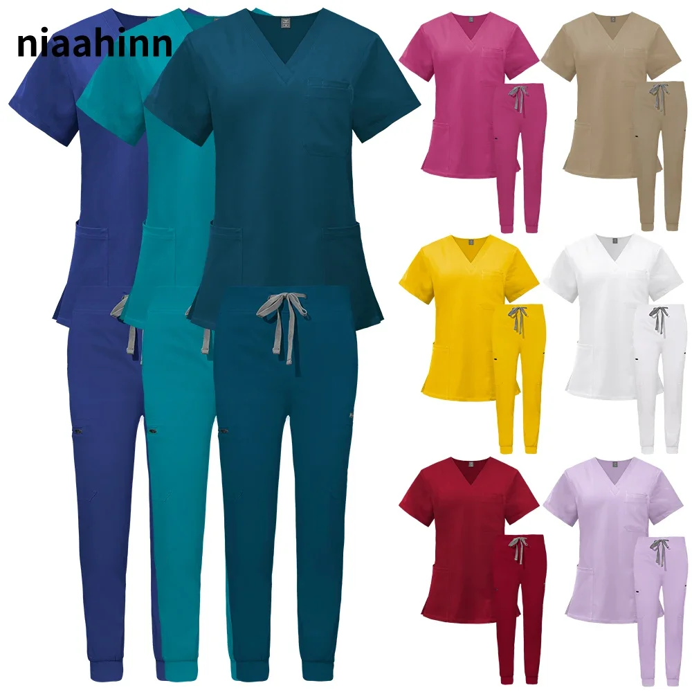 Multicolour Pet Grooming Doctor Scrubs Uniforms Jogger Suits Short ...