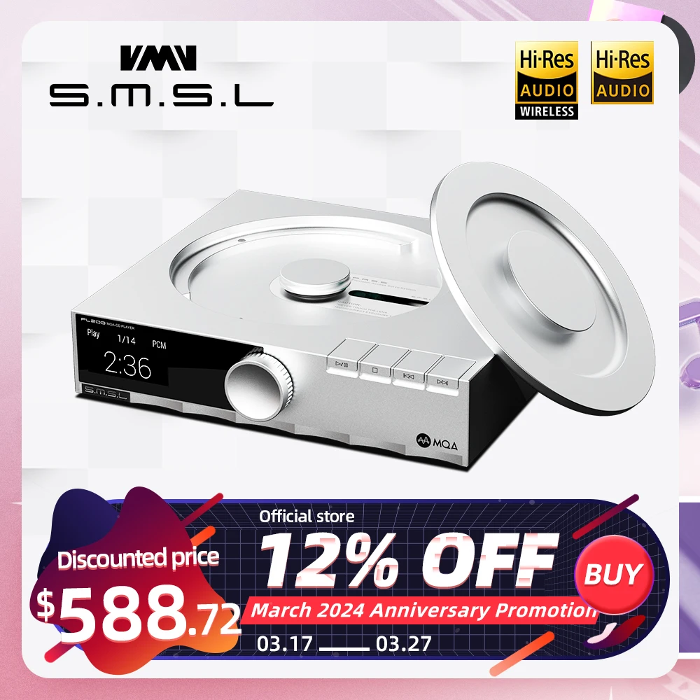 SMSL-PL200-Hi-res-Class-MQA-CD-Player-Digital-Audio-Piano-Keys-Design ...