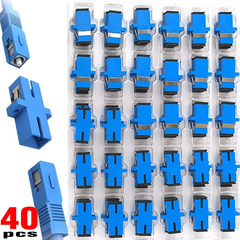 10/40Pcs SC-SC Female UPC/APC Couplers Singlemode Simplex Fiber Optic ...