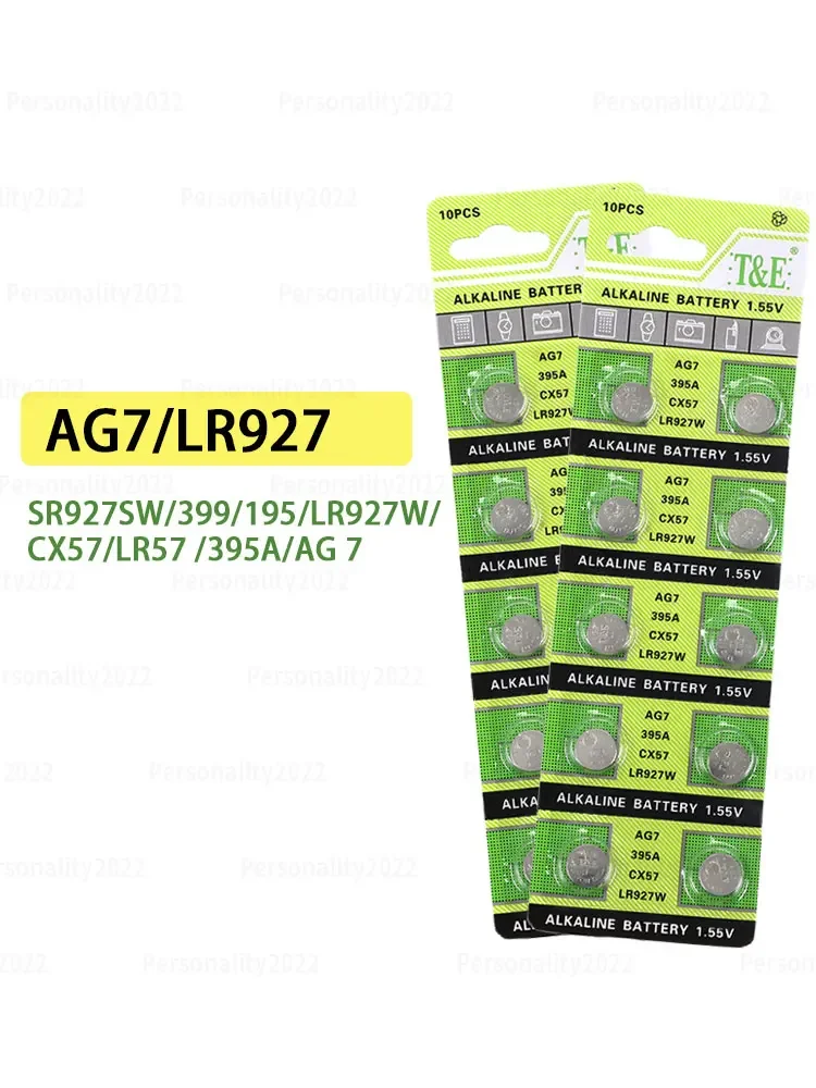 10-100pcs-AG7-SR927SW-395-Button-Cell-Battery-LR927-LR57-SR927W-399 ...