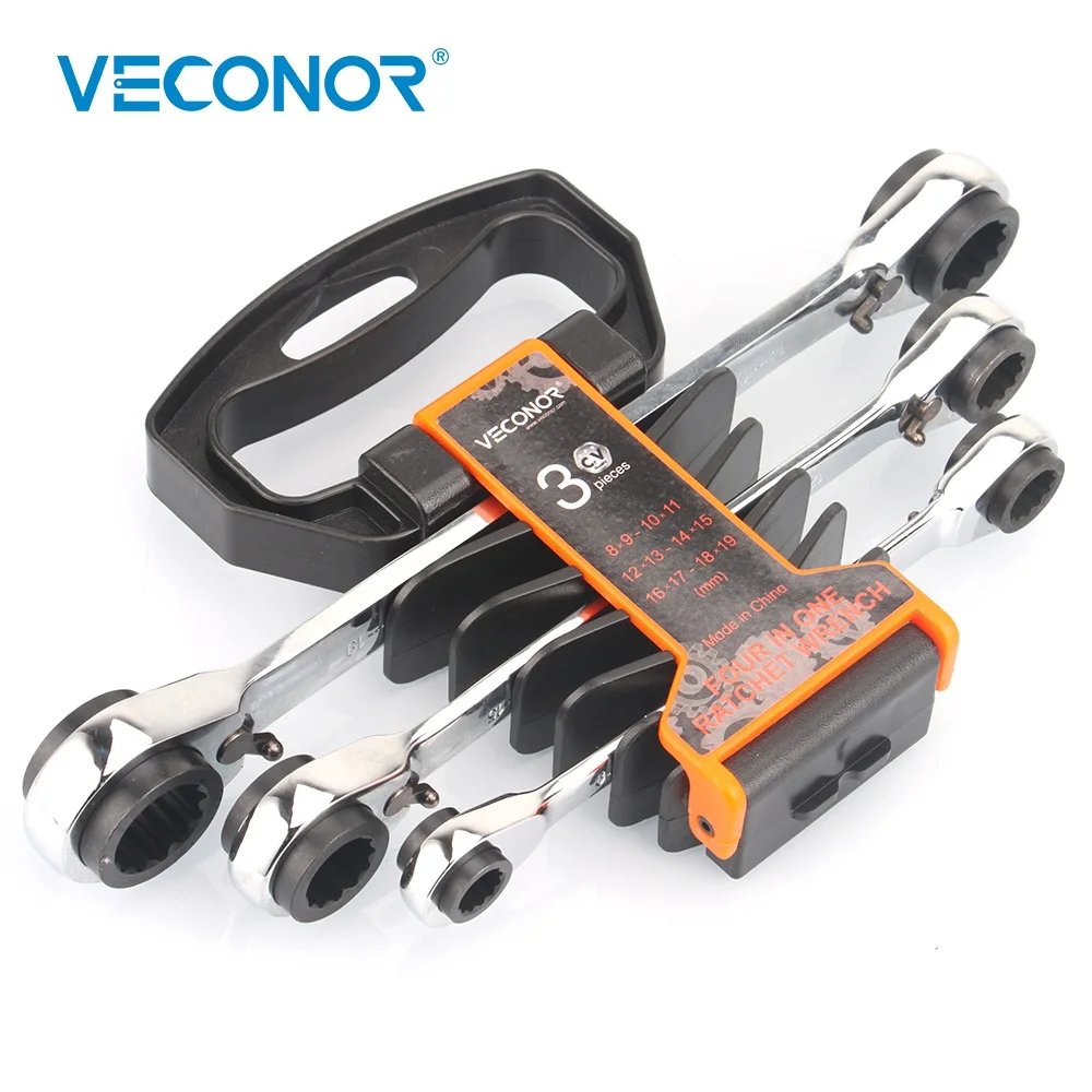 3pcs Ratchet Wrench Spanner Set Wrench Of Key 72t Ratcheting Key Wrench ...