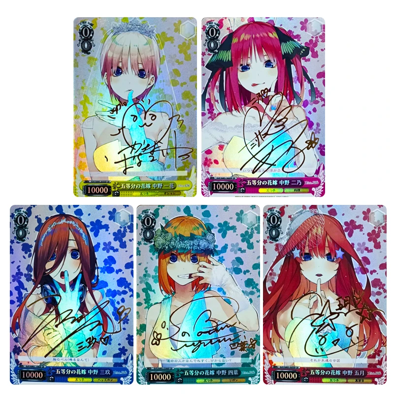 DIY-The-Quintessential-Quintuplets-Gold-sign-flash-card-5pcs-set-Nakano ...