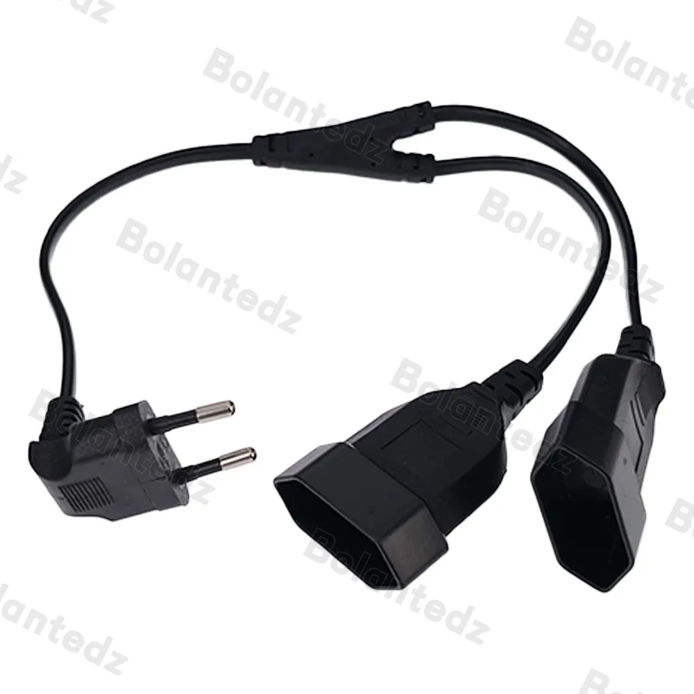 EU-CEE7-16-90-Degree-Male-to-Female-Dual-Output-2-Ways-Outlet-Extension ...