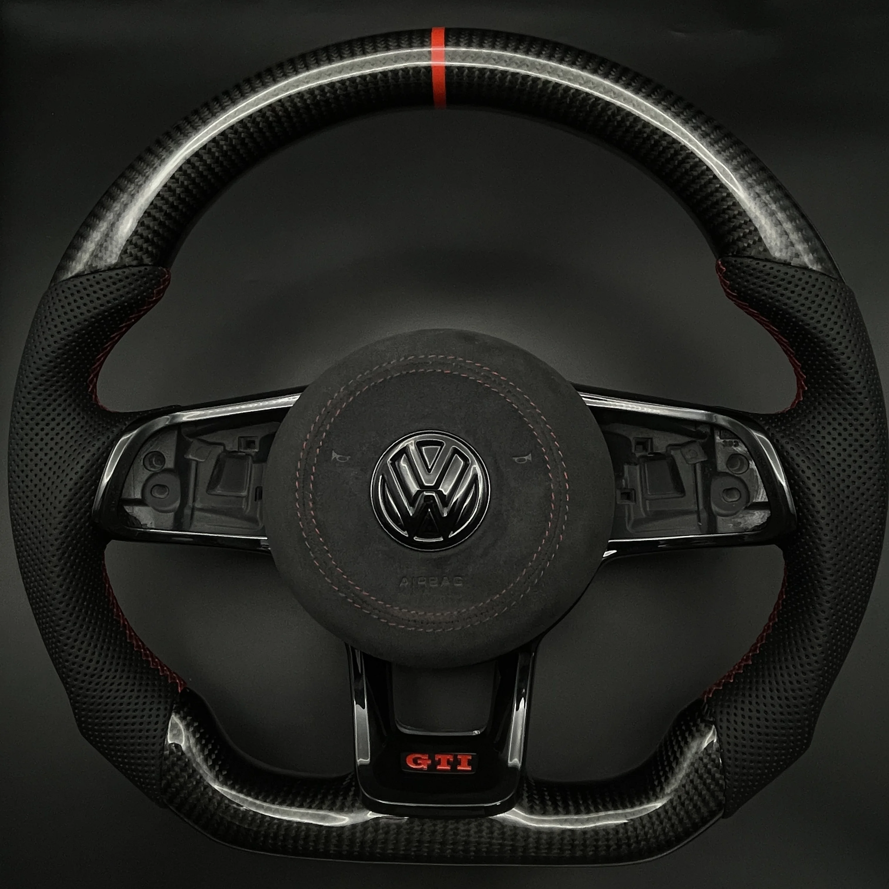 Volante-de-fibra-de-carbono-personalizado-T-Roc-Tiguan-VW-Golf-MK7-R ...