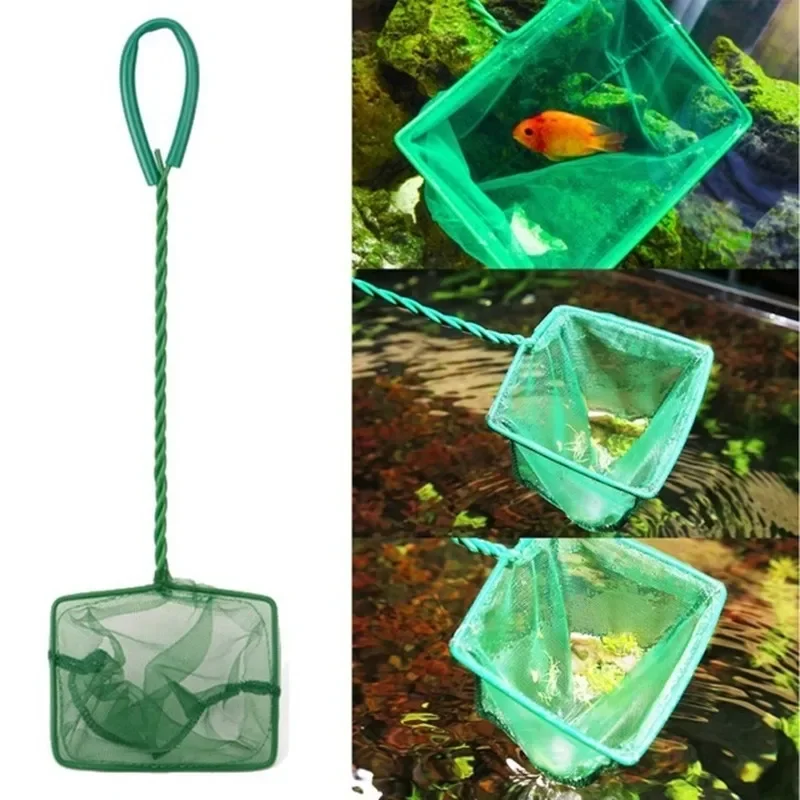 Long-Handle-Square-Aquarium-Fishing-Net-Landing-Net-for-Fish-Floating ...