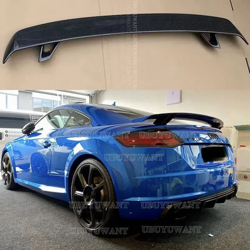 Carbon-Fiber-FRP-Black-Rear-Trunk-Spoiler-Boot-Lip-Wing-For-Audi-TT-8J ...