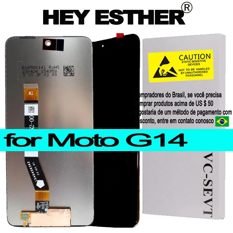 For Motorola Moto G14 PAYF0010IN LCD Display Touch Screen Sensor ...