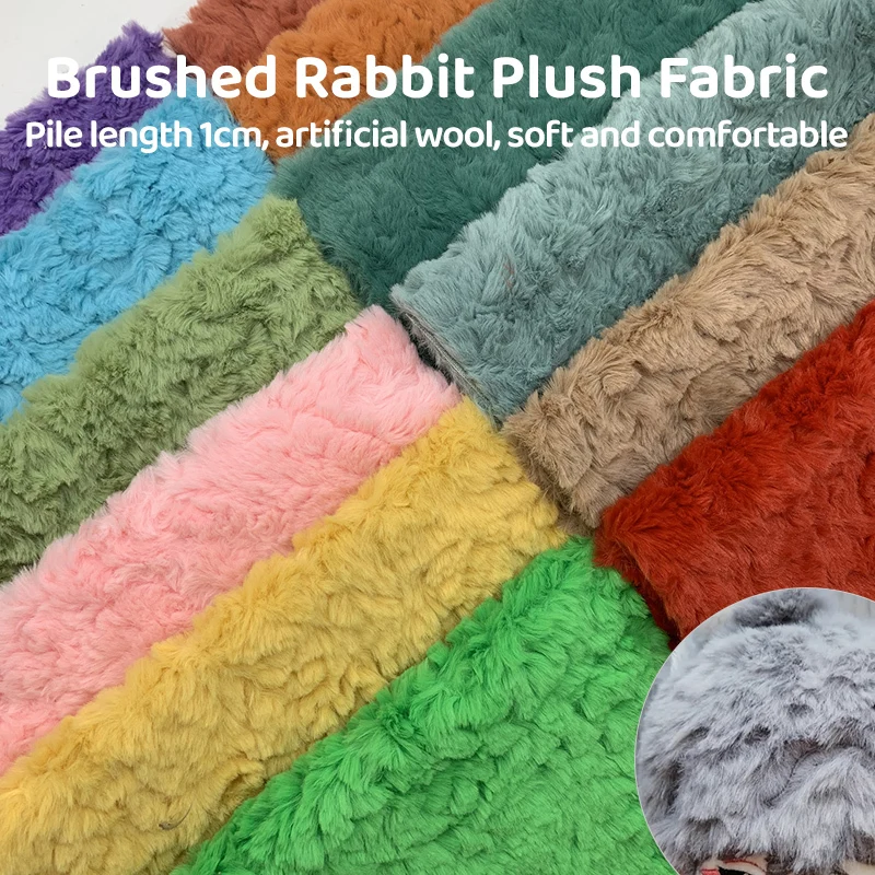 25x45cm-Embossed-Microfiber-Plush-Faux-Fur-Furry-Fabric-Soft-Imitation ...