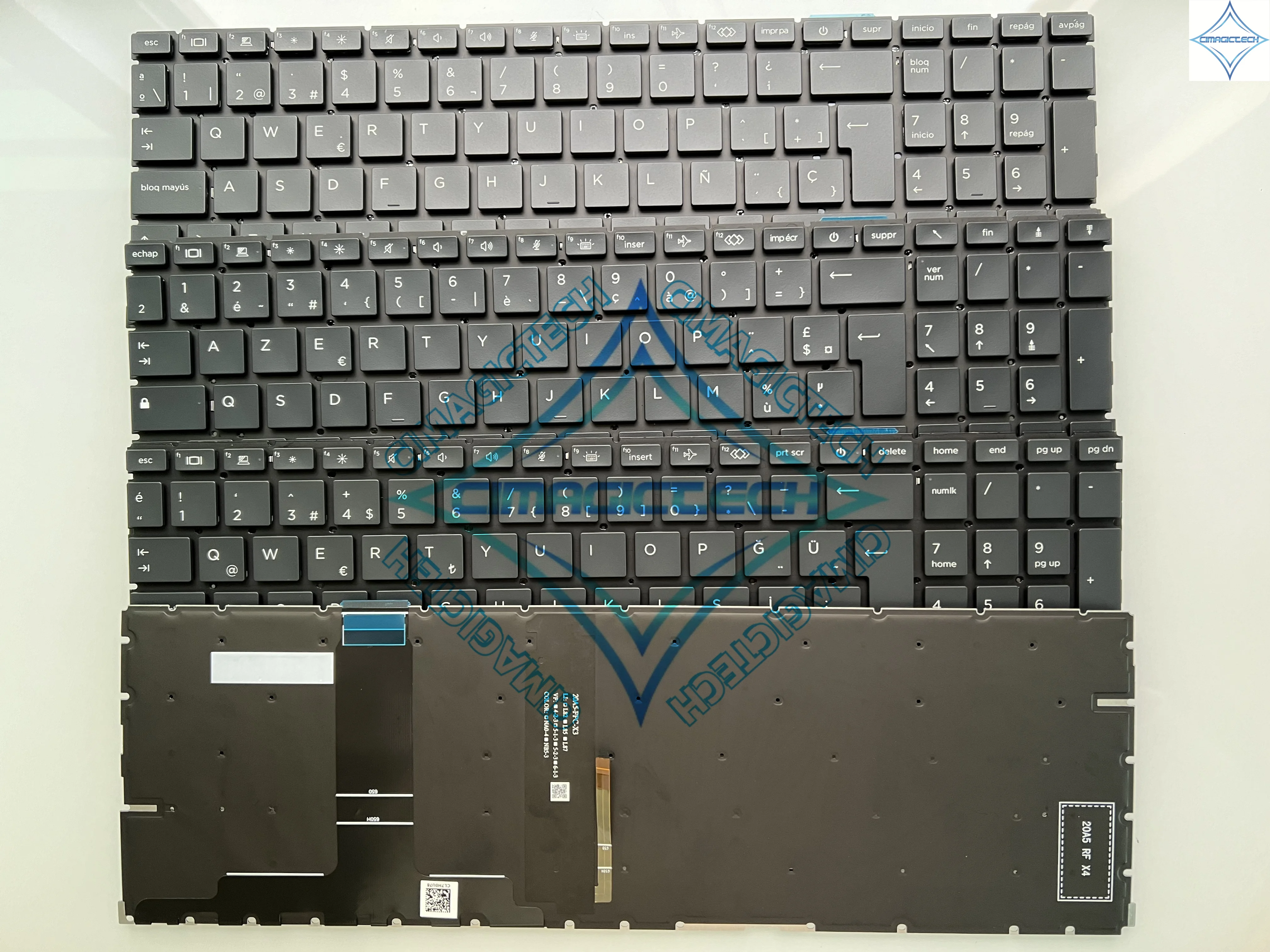 New-TR-Turkish-BE-Belgium-FR-French-Azerty-SP-LA-LATIN-Spanish-Backlit ...
