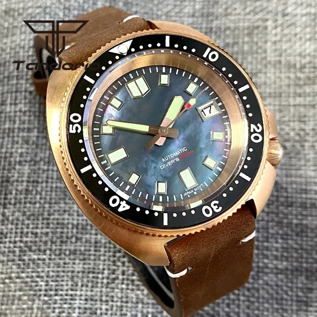 Tandorio Real Cusn8 Bronze NH35A 44mm 200m Automatic Dive Watch for Men ...