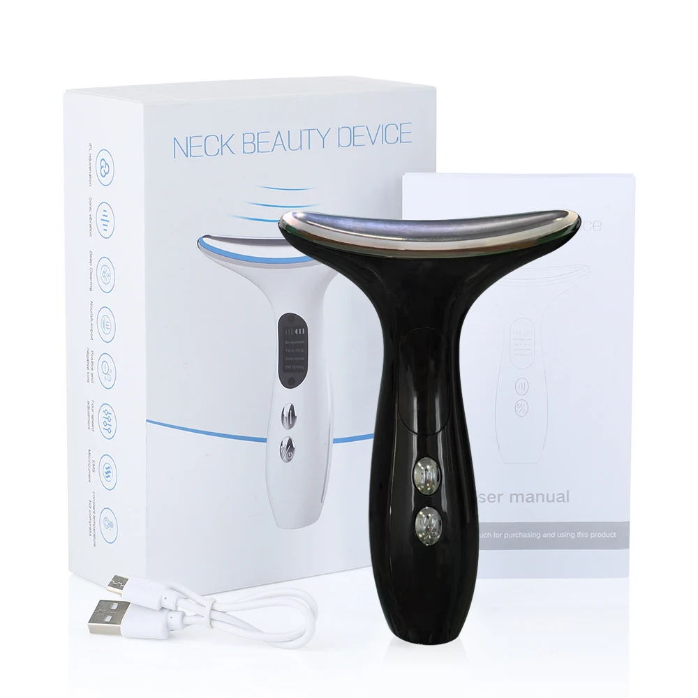 美颈仪EMS Neck Massager Microcurrent Face Neck Beauty Device-阿里巴巴