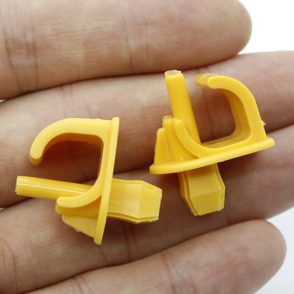 20/50Pcs Yellow Nylon Plastic Car Hood Bonnet Prop Rod Support Clips ...