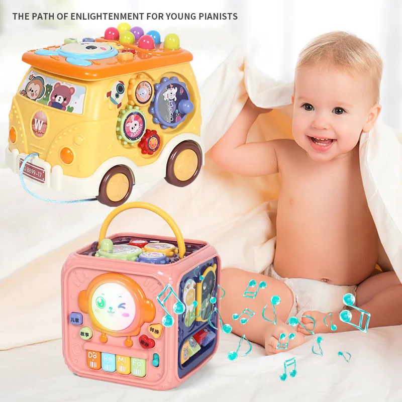 Baby Toys Early Learning Activity Cube Toy Track Maze Shape Sorter ...