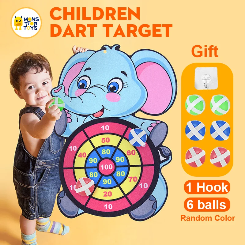 Monsttortoys Cartoon Elephant Santa Claus Children Toy Darts Target Set ...