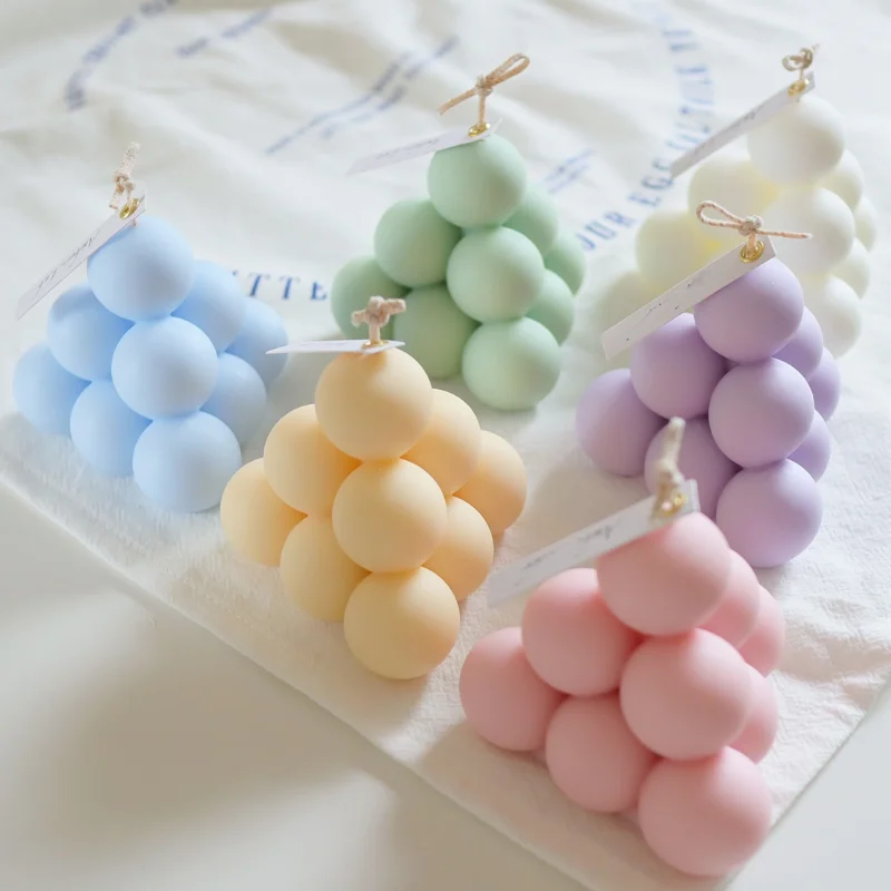 Multi-style-Bubble-Ball-Silicone-Candle-Mold-Handmade-Geomeric-3D-Ball ...