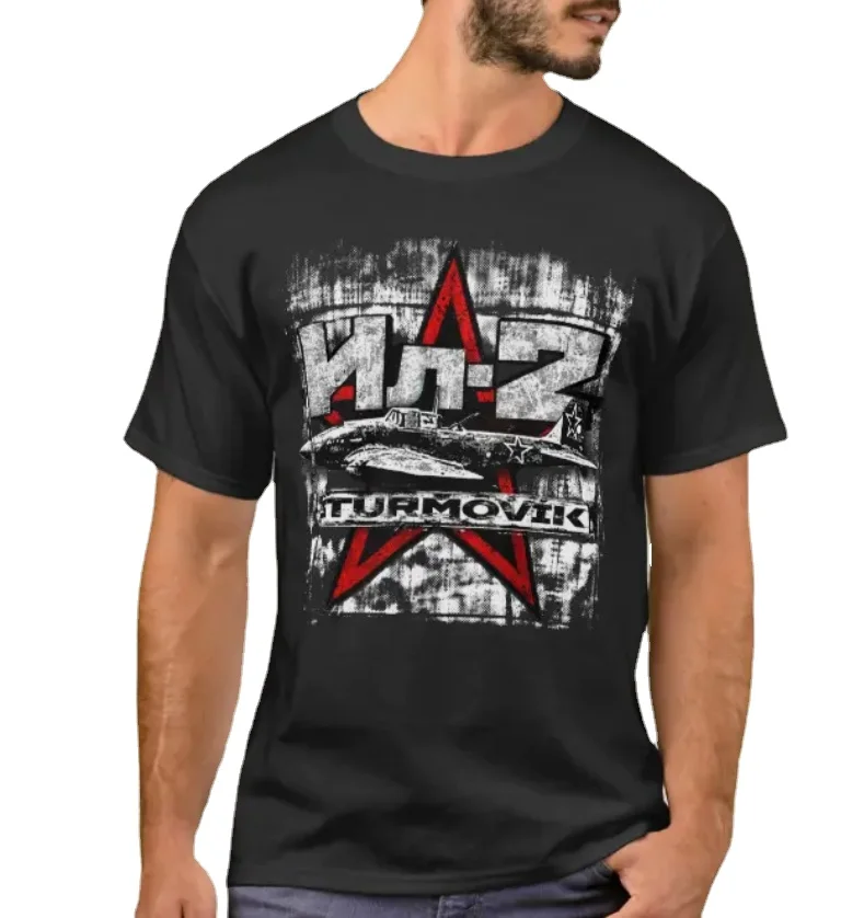 Soviet-Ilyushin-Il-2-Shturmovik-Ground-Attack-Aircraft-T-Shirt-Summer ...
