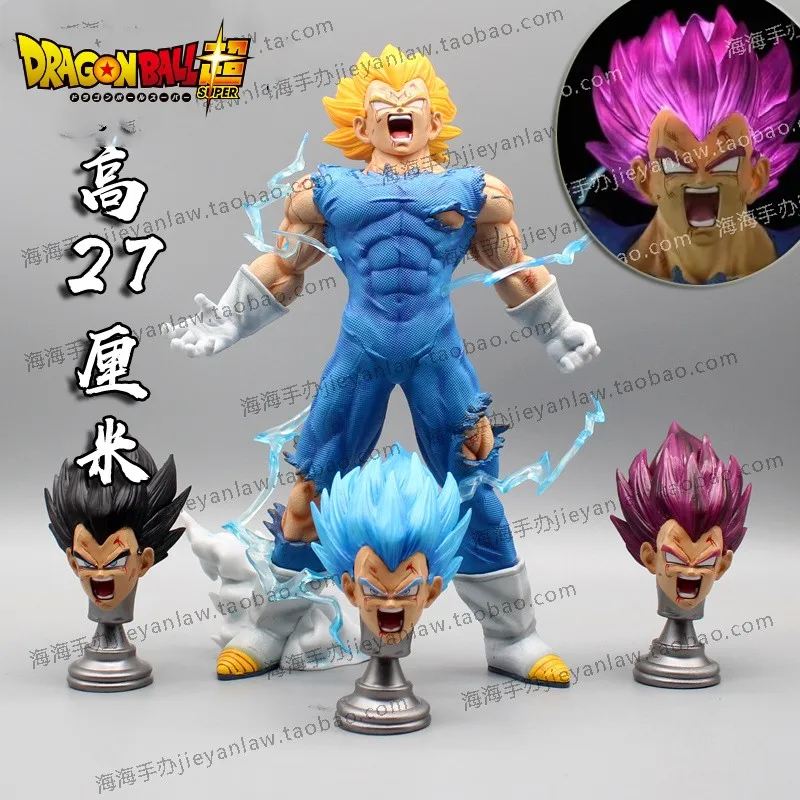 27cm-Anime-Dragon-Ball-Super-Majin-Vegeta-Figure-4-Heads-With-Led-Light ...