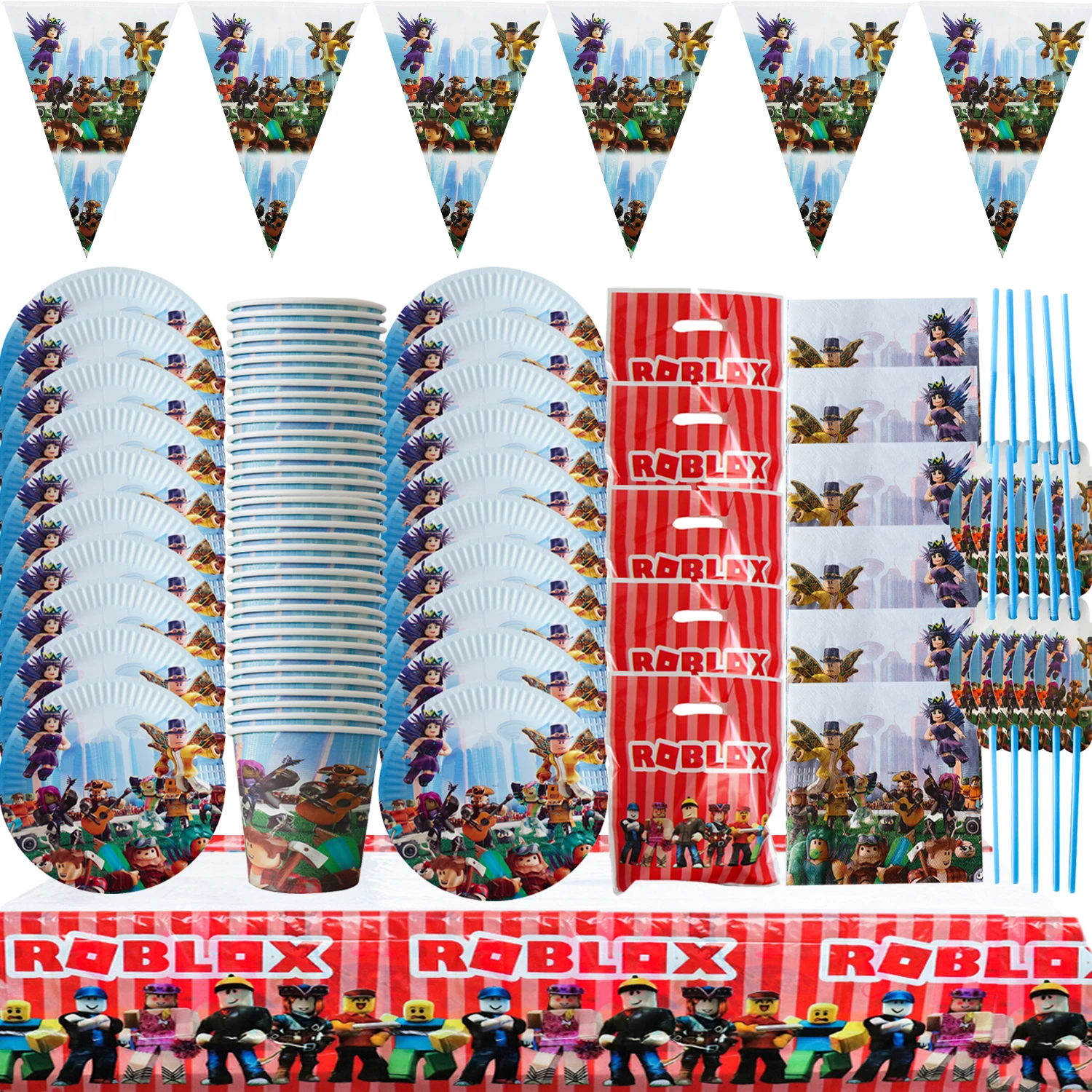Roblox Birthday Party Decorations Boy Supplies Game Celebration Party ...