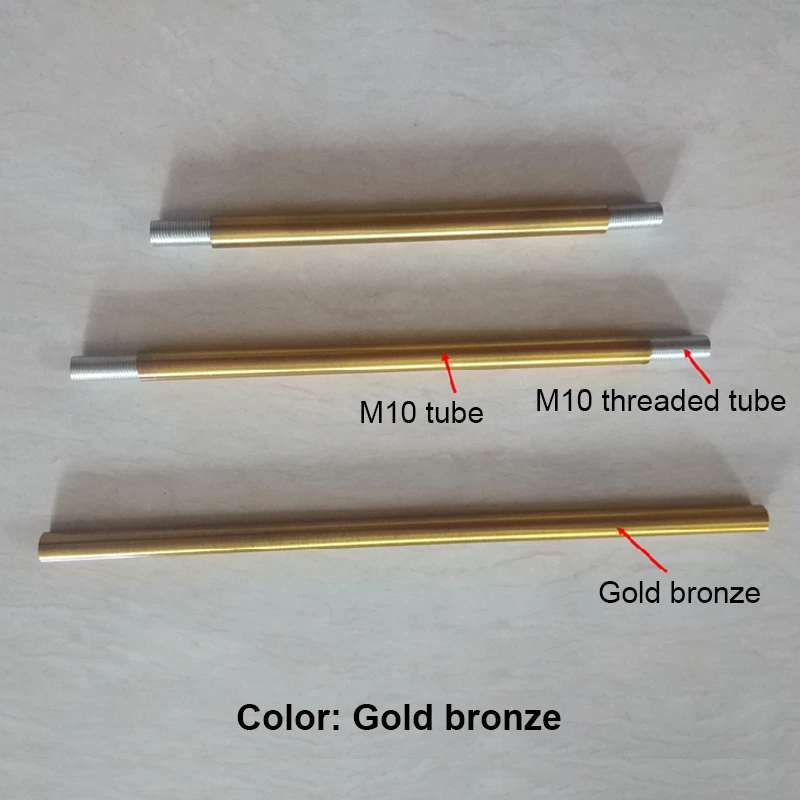 Length 5 50cm M10 Inner Tooth Straight Tube Connection Metal Pipe ...