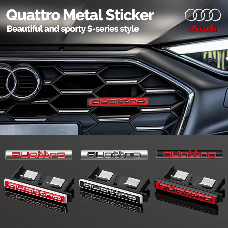 Car-Front-Grille-Badge-Body-Trunk-Decoration-Sticker-Auto-QUATTRO ...