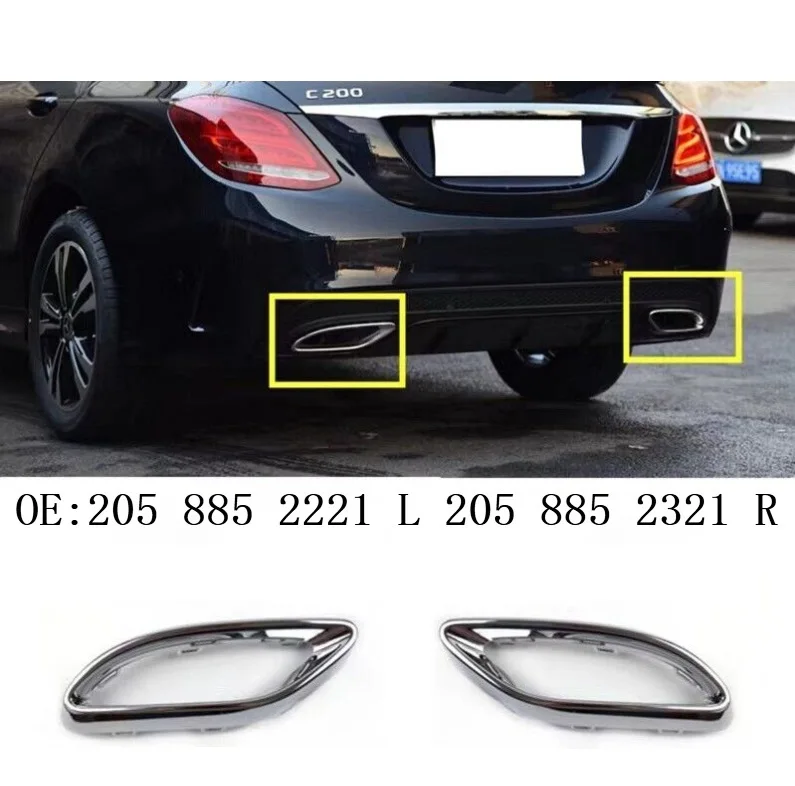 Exhaust-pipe-cover-For-Mercedes-Benz-W205-W213-W253-W177-W238-OEM-205 ...