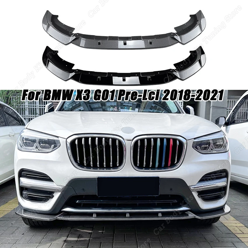 Front-Bumper-Lip-Splitter-Diffuser-Body-Kit-Spoiler-Gloss-Black-Tuning ...