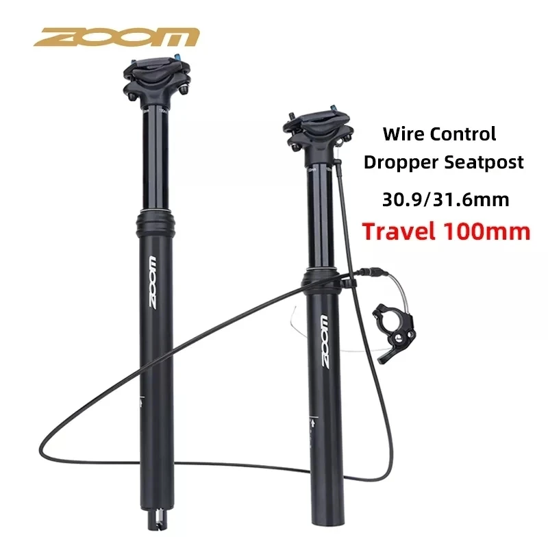 ZOOM-MTB-Dropper-Seatpost-Wire-Control-Travel-100mm-Internal-Routing ...
