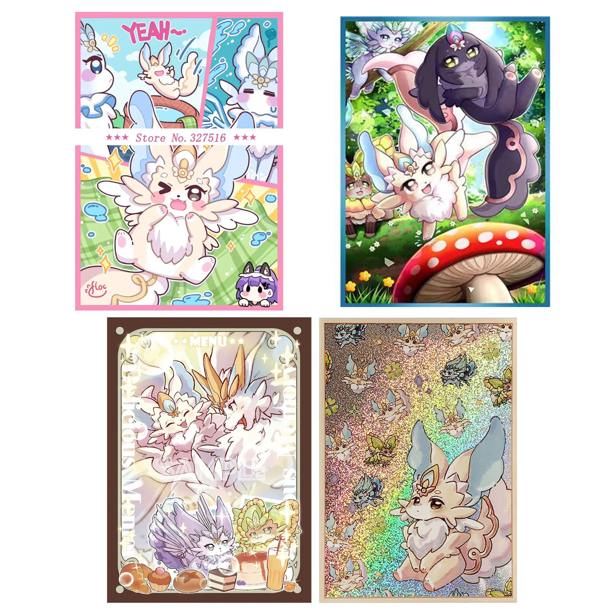 50-60PCS-PACK-Yugioh-Purrely-OCG-Cards-Sleeve-Yu-Gi-Oh-Trading-Card ...