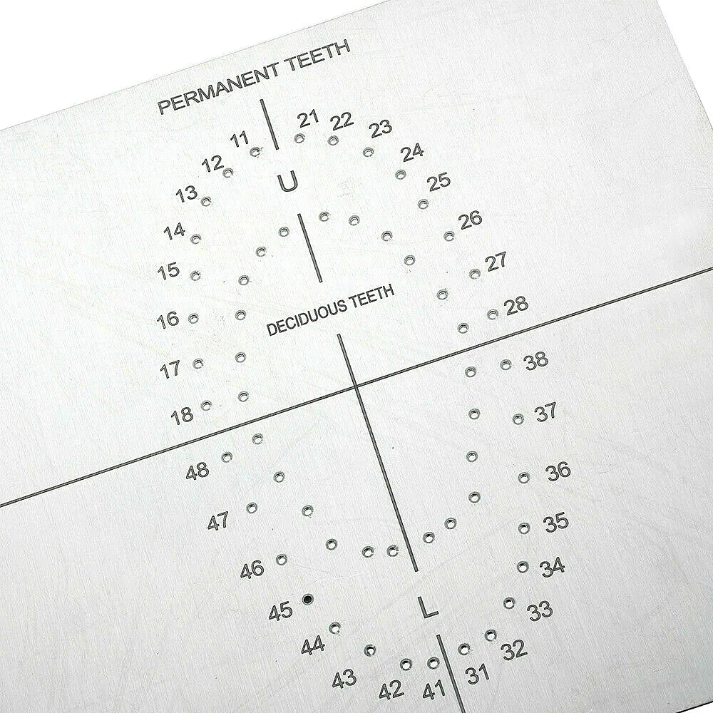 1Pc Dental Stainless Steel Rubber Dam Punch Hole Positioning Board ...