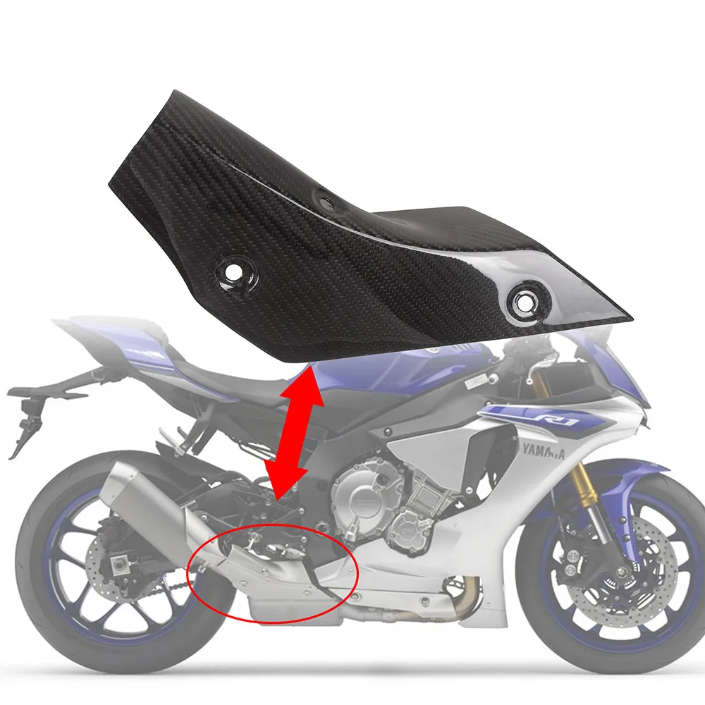 Motorcycle-Carbon-Fiber-Exhaust-Cover-Heat-Shield-Muffler-Protector-For ...