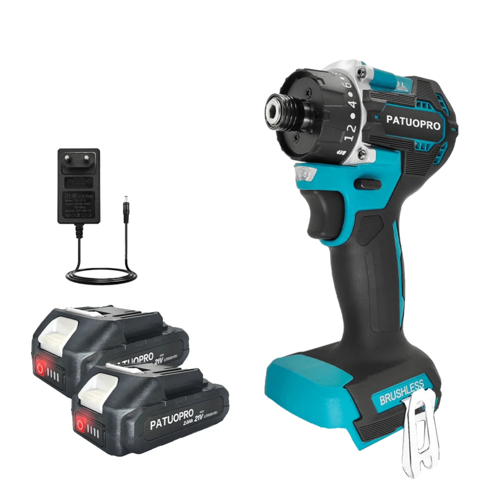 PATUOPRO-Cordless-Screwdriver-Brushless-1-4-Inch-Hex-Driver-Drill ...