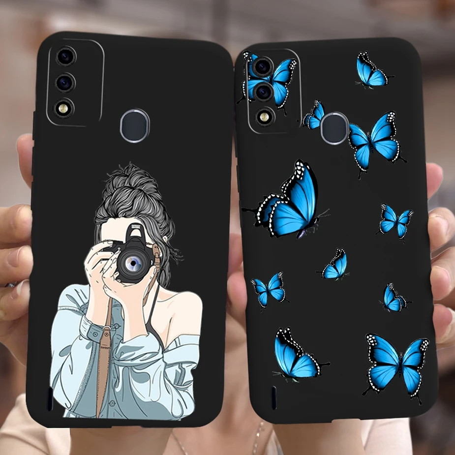 For-Itel-A48-Case-6-1-Cute-Fashion-Cartoon-Girls-Cover-Soft-Silicone ...