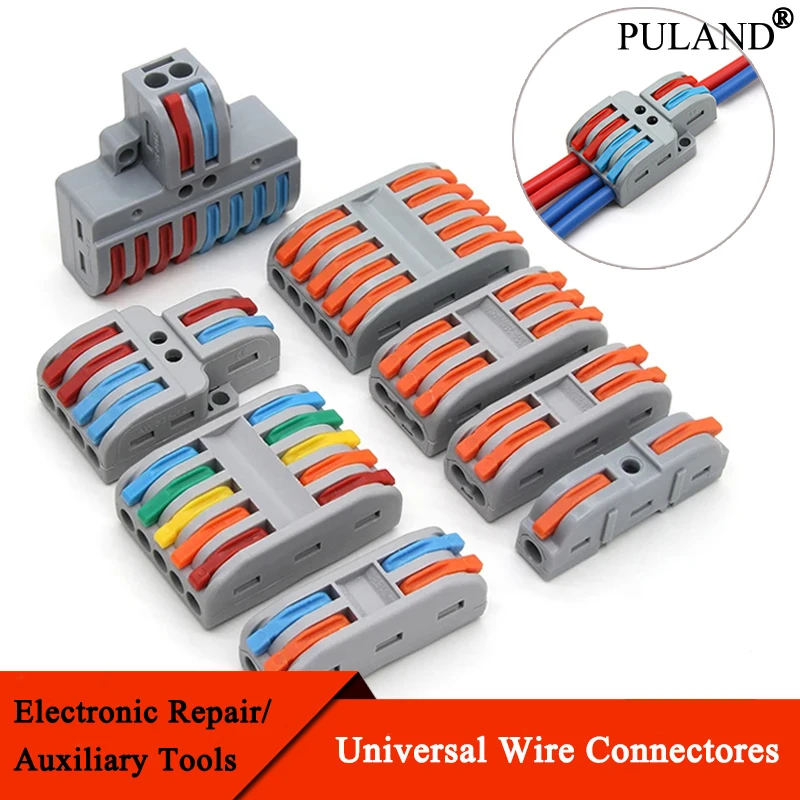 1-100pcs-Quick-Wire-Connectors-Universal-Compact-Splicing-Wiring-Cable ...
