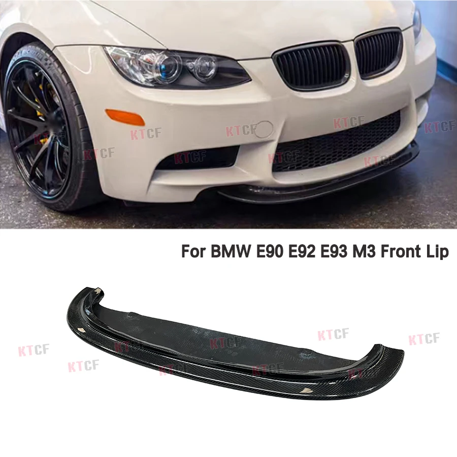 Real-Carbon-Fiber-Front-Bumper-Lip-Spoiler-Car-Styling-For-BMW-3-Series ...