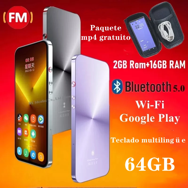 Reproductor Mp4 con Bluetooth, pantalla táctil de Android, grabadora de ...